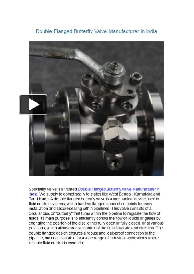 PPT – Double Flanged Butterfly Valve Manufacturer in India PowerPoint presentation | free to ...