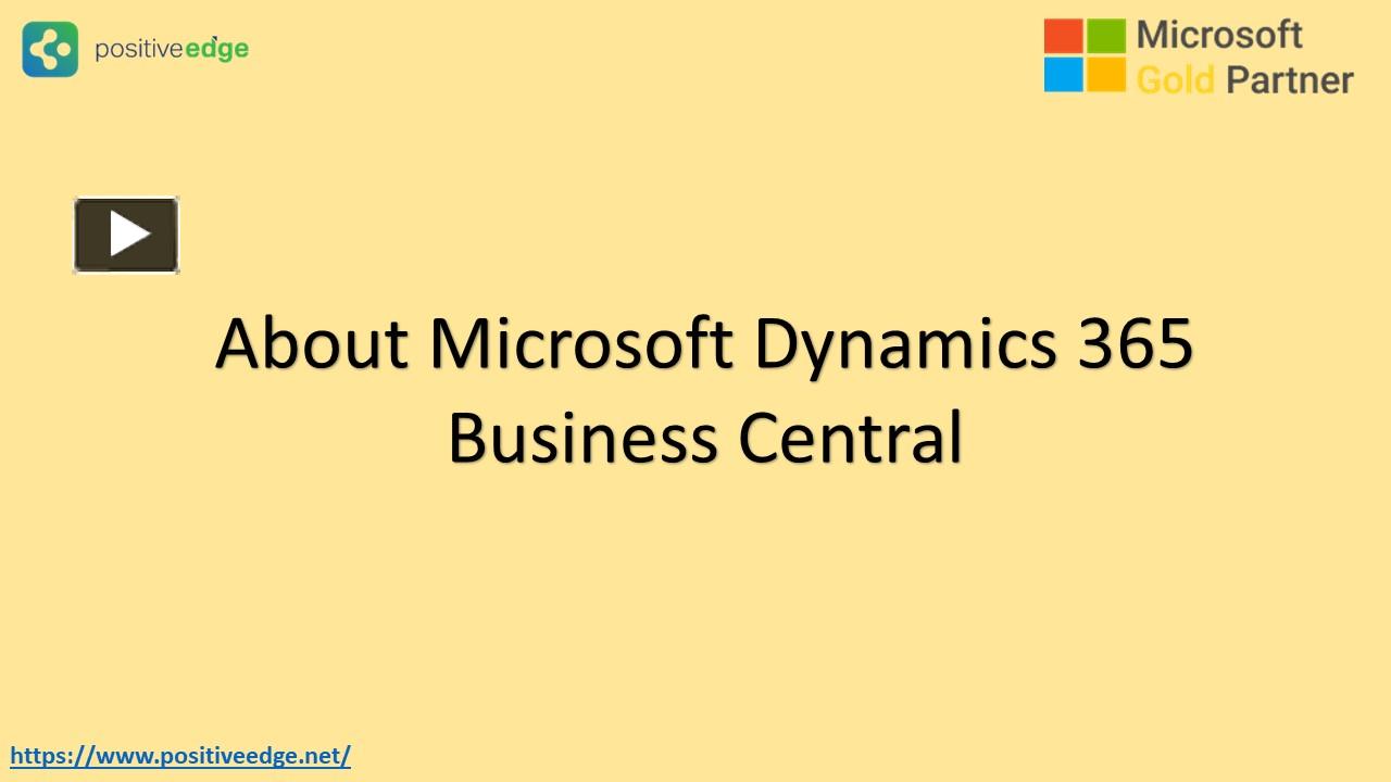 Dynamics 365 Business Central Partner presentation | free to download