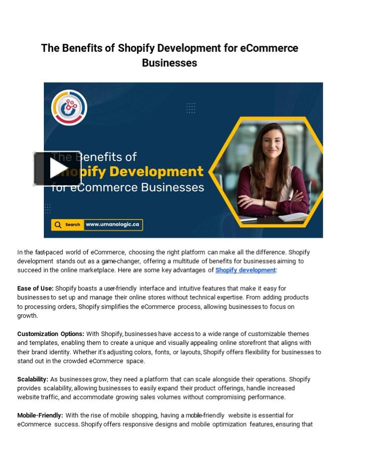 PPT – Umano Logic: Shopify Development Services PowerPoint presentation ...