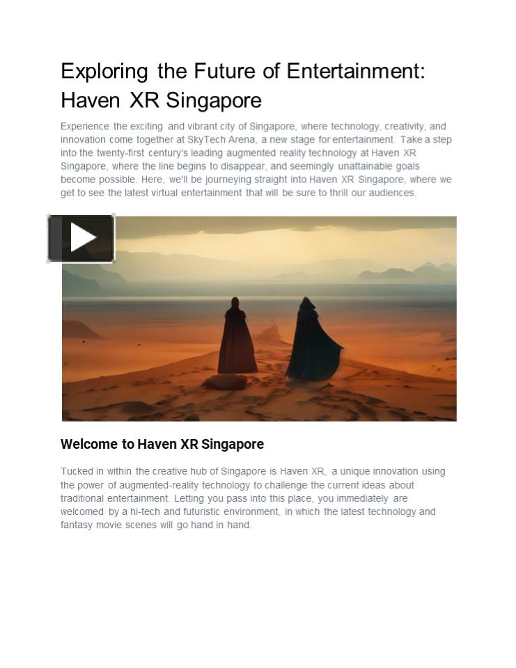 PPT – Exploring the Future of Entertainment: Haven XR Singapore PowerPoint presentation | free ...