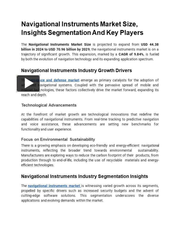 PPT – Navigational Instruments Market Size, Insights Segmentation And ...