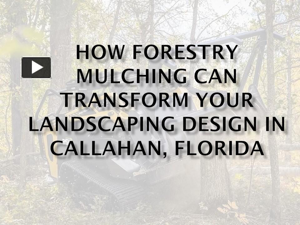 How Forestry Mulching Can Transform Your Landscaping Design in Callahan, Florida presentation ...