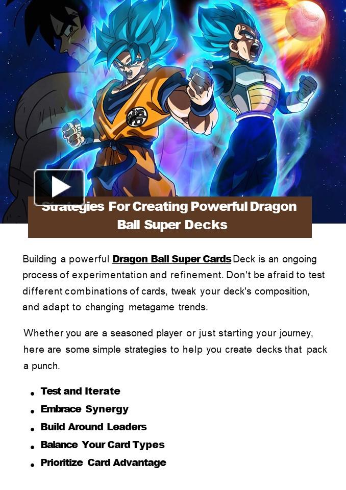 Strategies For Creating Powerful Dragon Ball Super Decks presentation | free to download