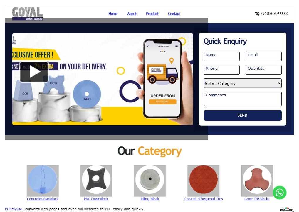 Goyal Cement Blocking: Your Source for Premium Concrete Cover Blocks presentation | free to download
