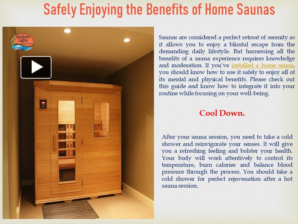 Safely Enjoying the Benefits of Home Saunas presentation | free to download