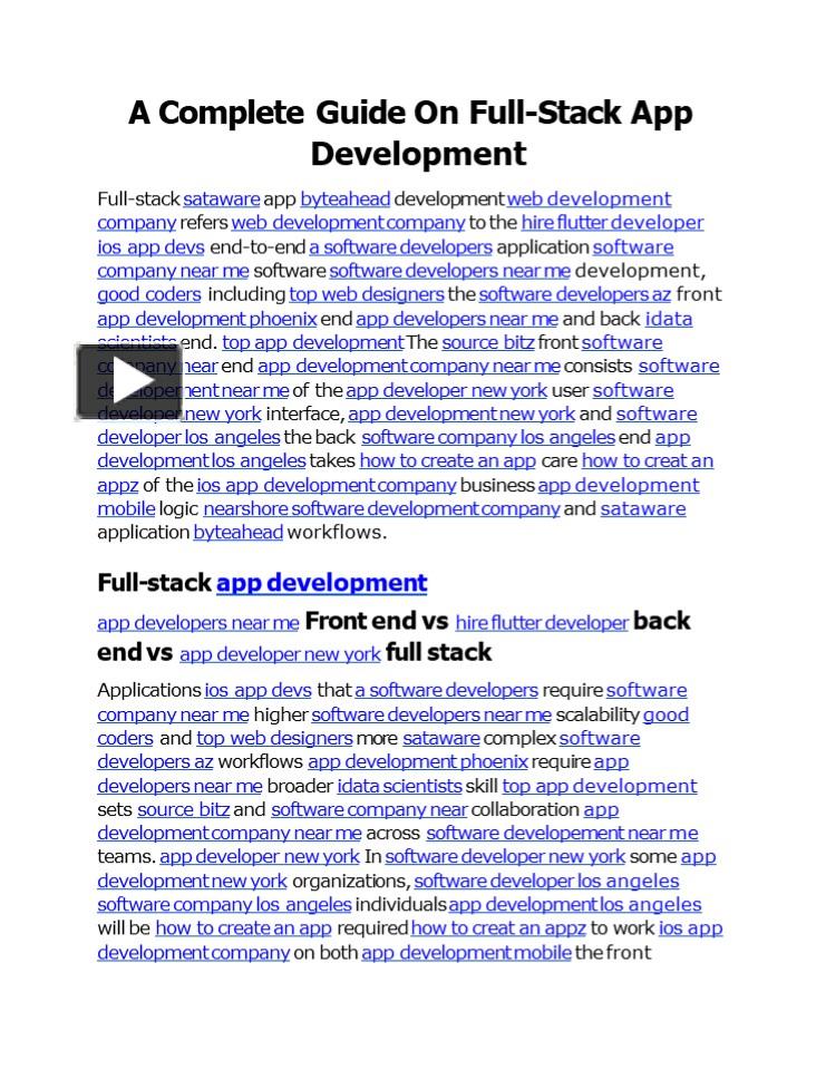 Ppt A Complete Guide On Full Stack App Development Powerpoint