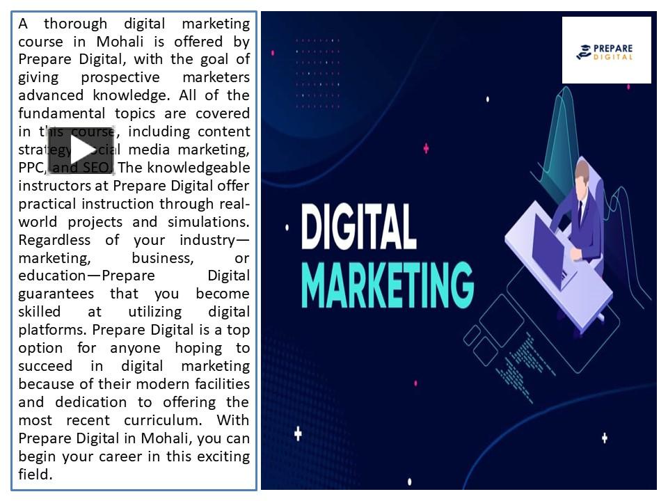 PPT – Digital Marketing Course in Mohali PowerPoint presentation | free to download - id: 98ff5a ...