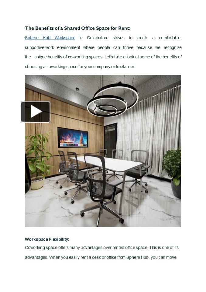 PPT – Benefits of Working in the Shared Work Spaces PowerPoint presentation | free to download ...