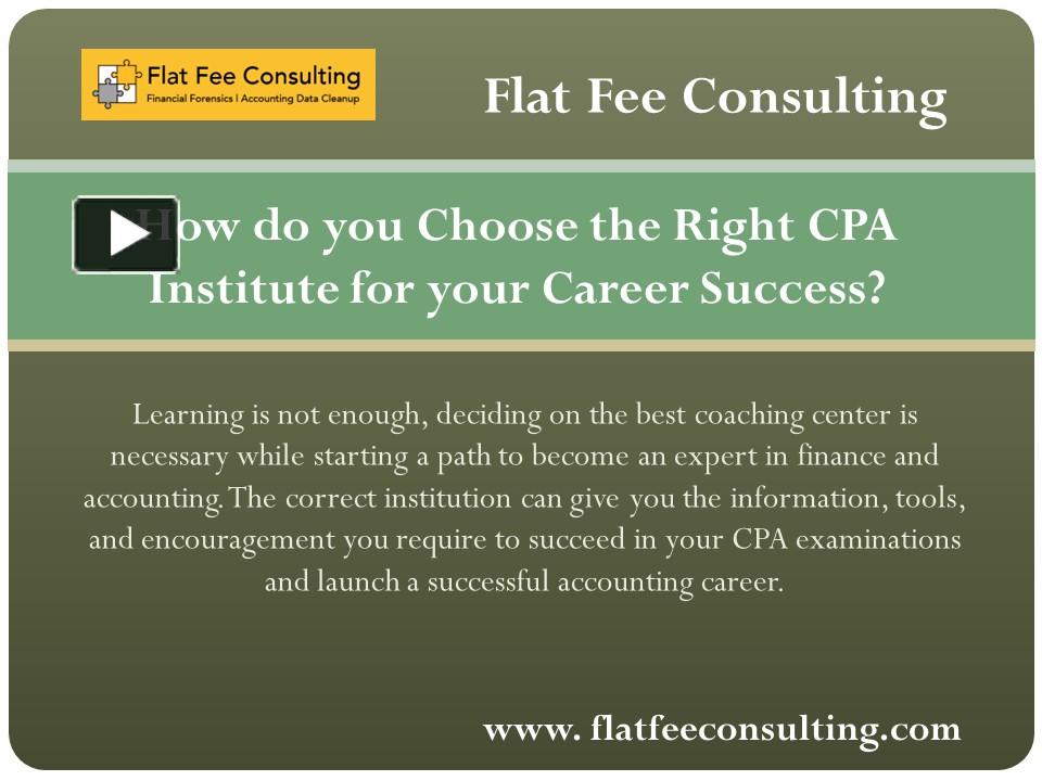 Continuing professional education for CPAs - Flat Fee Consulting presentation | free to download