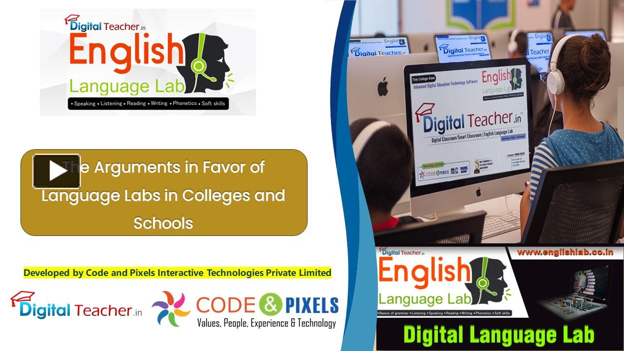PPT – The Arguments in Favor of Language Labs in Colleges and Schools PowerPoint presentation ...