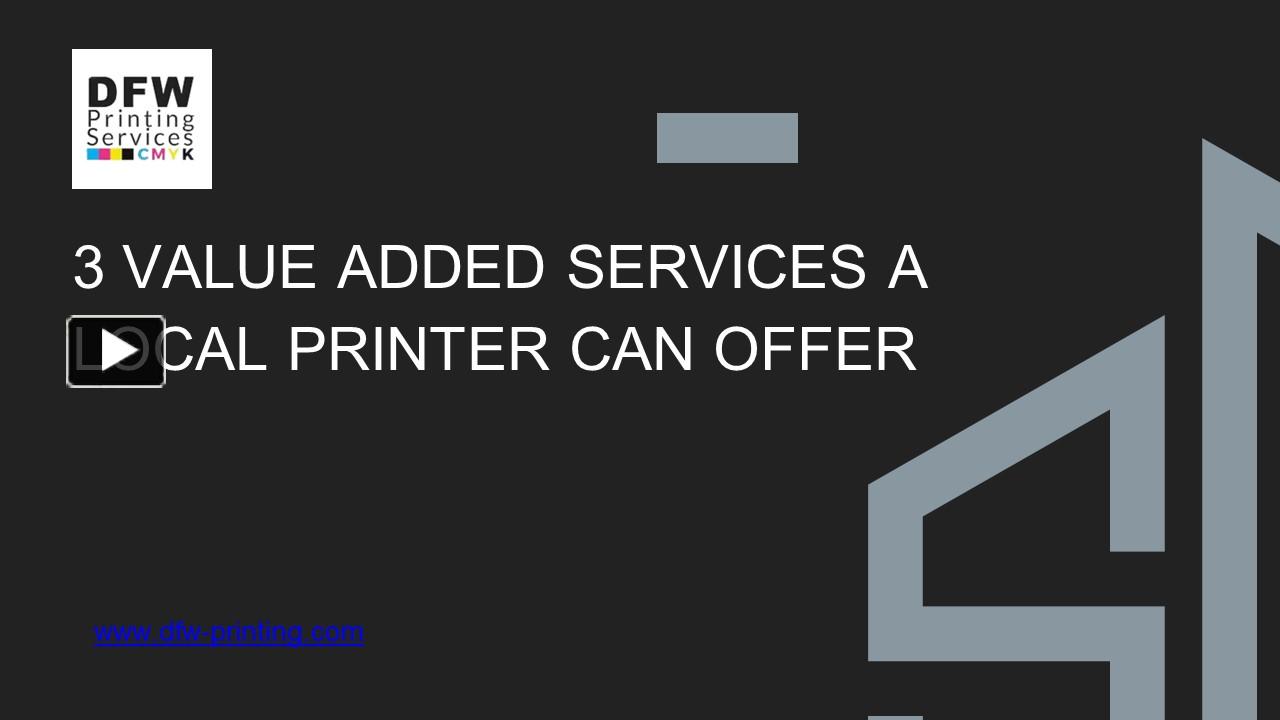 PPT – DFW Printing Services: Premier Printer in TX for All Your ...