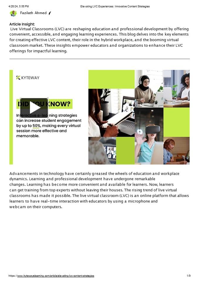 PPT – Elevating LVC Experiences: Innovative Content Strategies PowerPoint presentation | free to ...