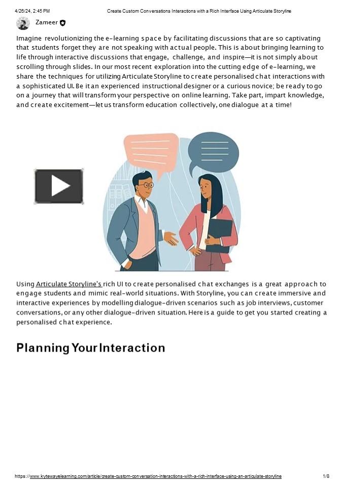 Create Custom Conversations Interactions with a Rich Interface Using Articulate Storyline ...