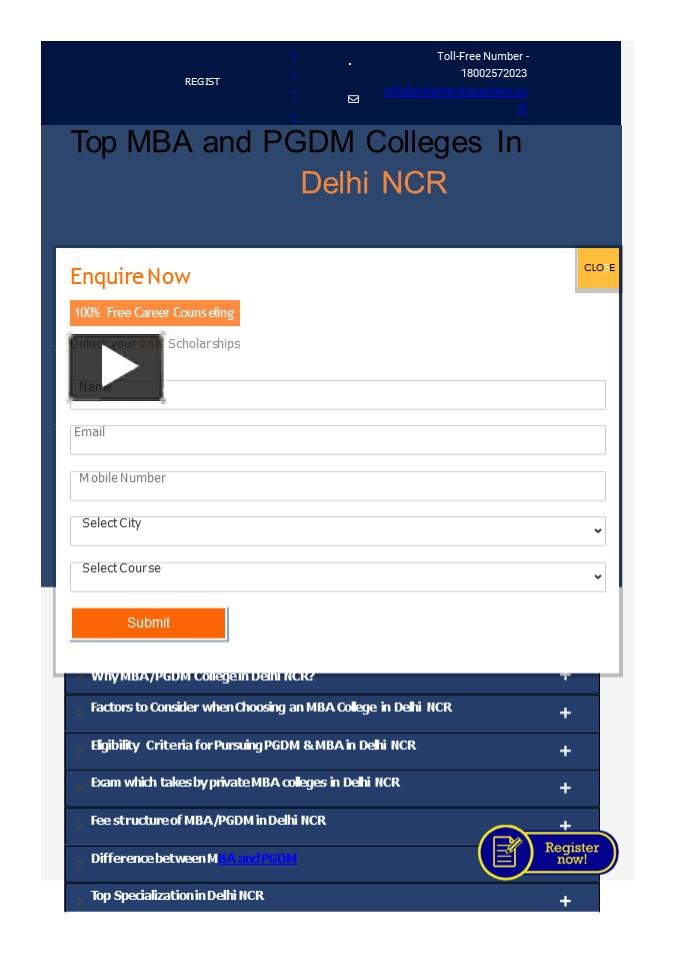 PPT – Top MBA and PGDM Colleges In Delhi NCR-2024 | Admissions & Fee (1) PowerPoint presentation ...