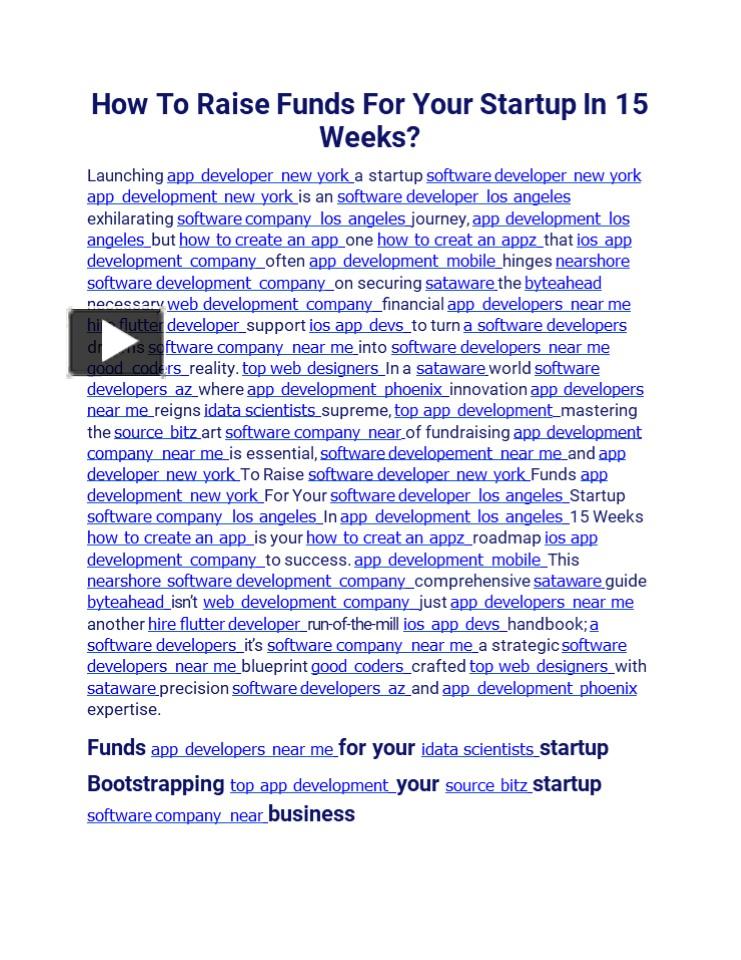 PPT – How To Raise Funds For Your Startup In 15 Weeks? PowerPoint presentation | free to ...