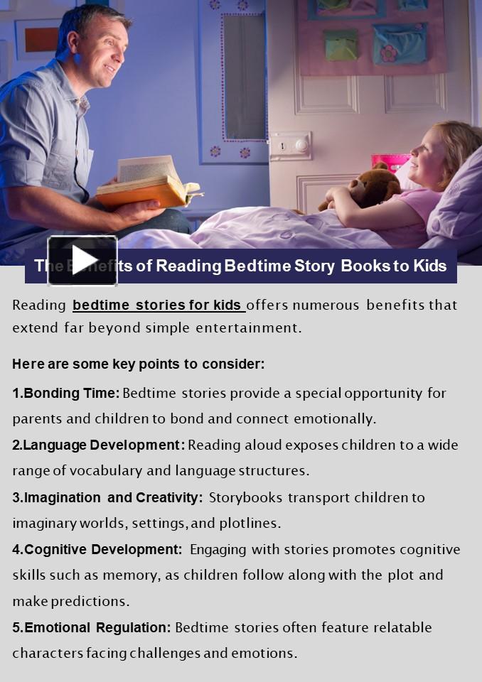 PPT – The Benefits of Reading Bedtime Story Books to Kids PowerPoint ...