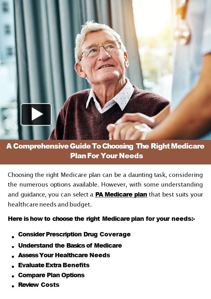 PPT – A Comprehensive Guide To Choosing The Right Medicare Plan For Your Needs PowerPoint ...