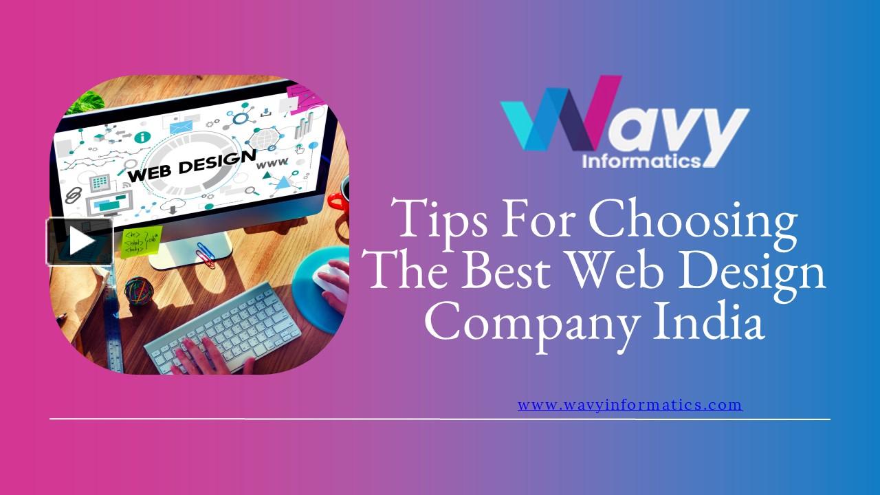 PPT – Tips for Choosing the Best Web Design Company India PowerPoint presentation | free to ...