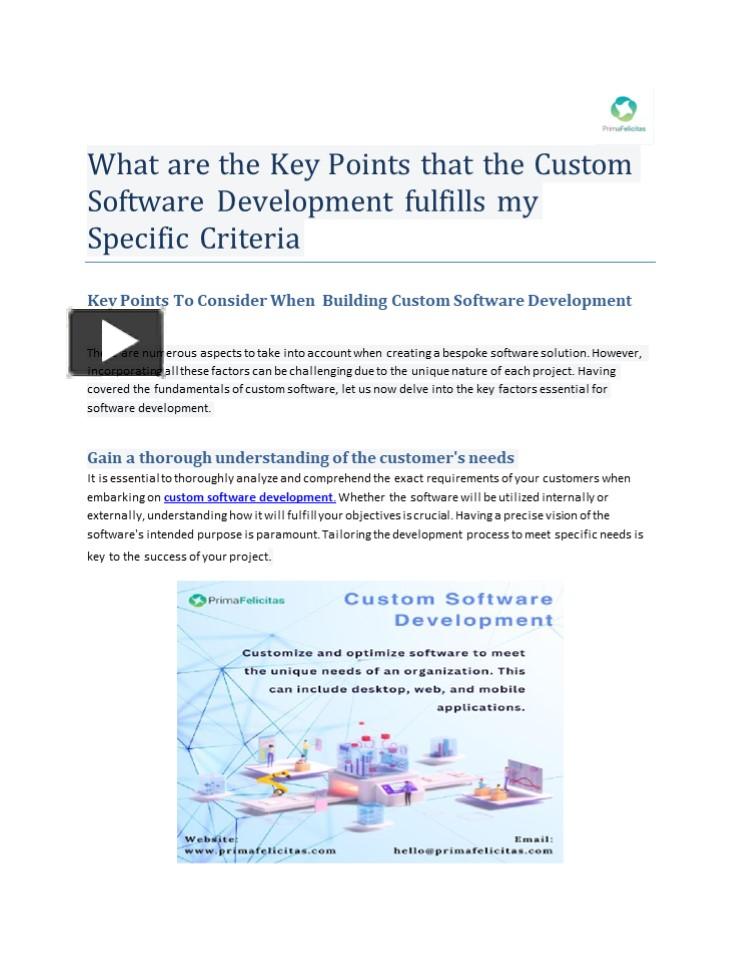 PPT – What are the Key Points that the Custom Software Development fulfills my Specific Criteria ...