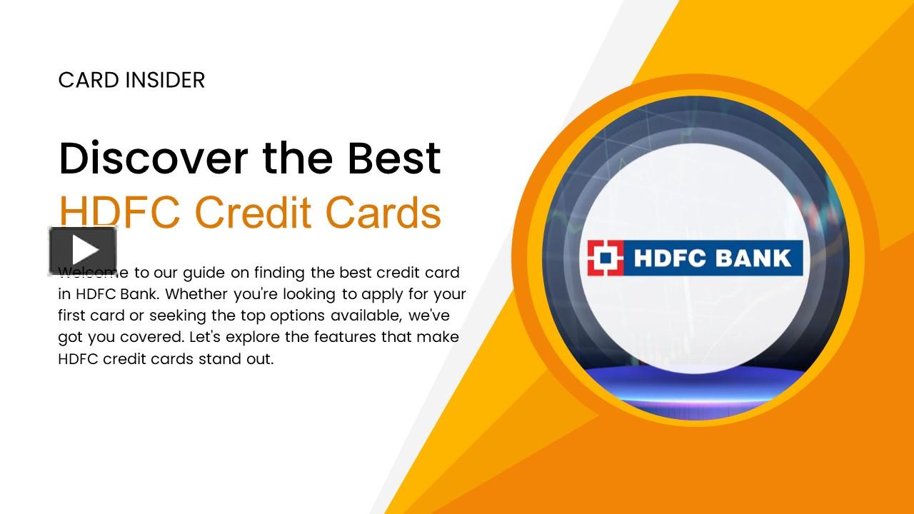 PPT – Discover the Best HDFC Credit Cards PowerPoint presentation | free to download - id ...