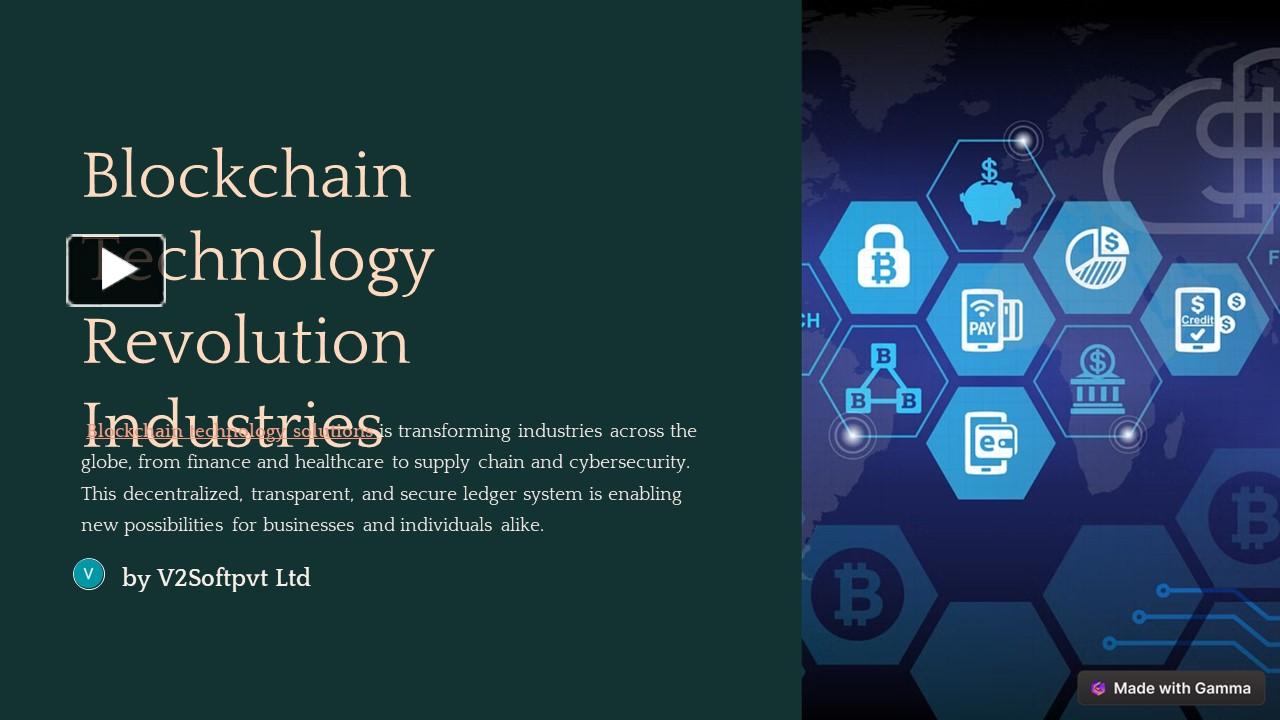 Blockchain consulting services - use of blockchain technology presentation | free to download
