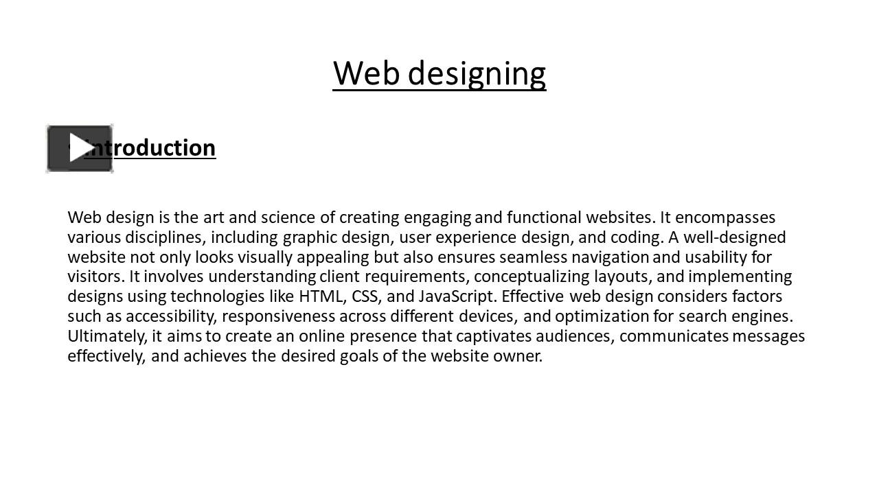 PPT – web designing course in chandigarh PowerPoint presentation | free to download - id: 991535 ...