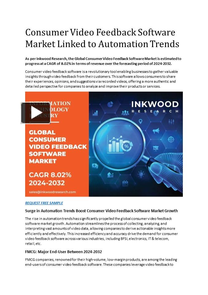 PPT – Consumer Video Feedback Software Market Linked to Automation Trends PowerPoint ...
