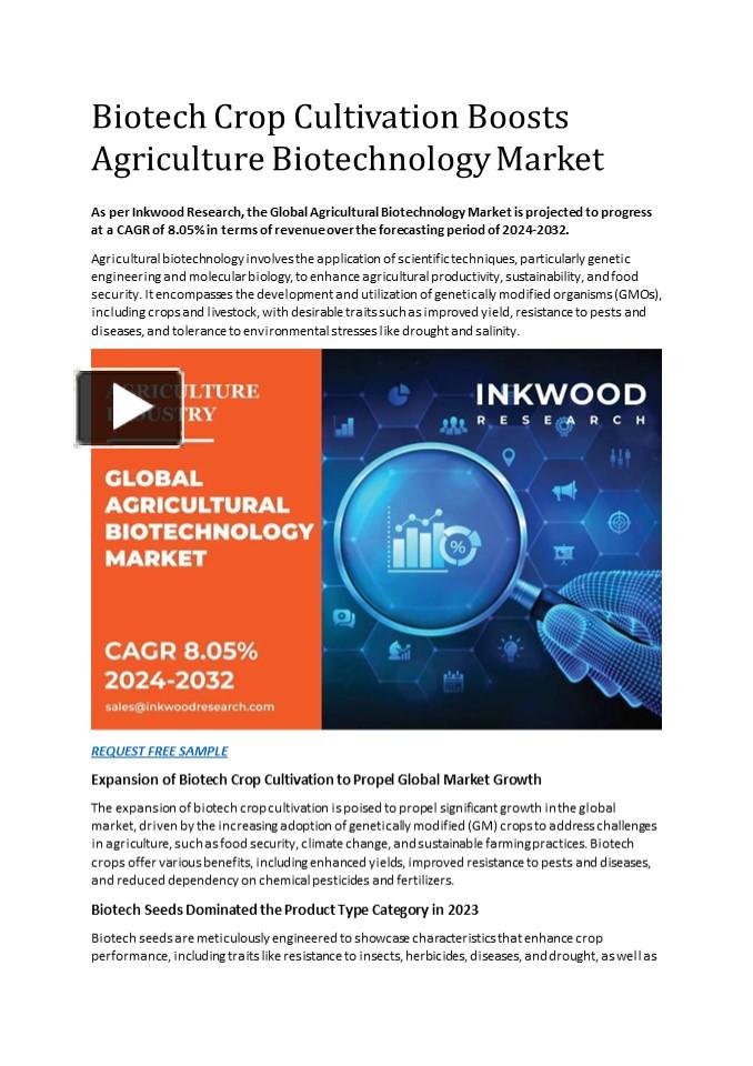 Biotech Crop Cultivation Boosts Agricultural Biotechnology Market ...