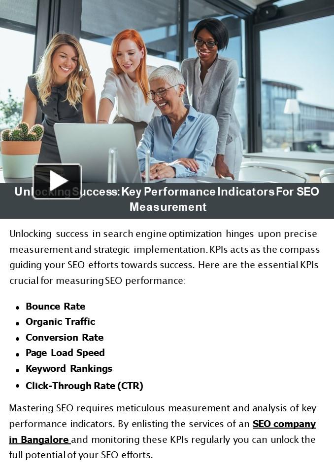 PPT – Unlocking Success: Key Performance Indicators For SEO Measurement PowerPoint presentation ...