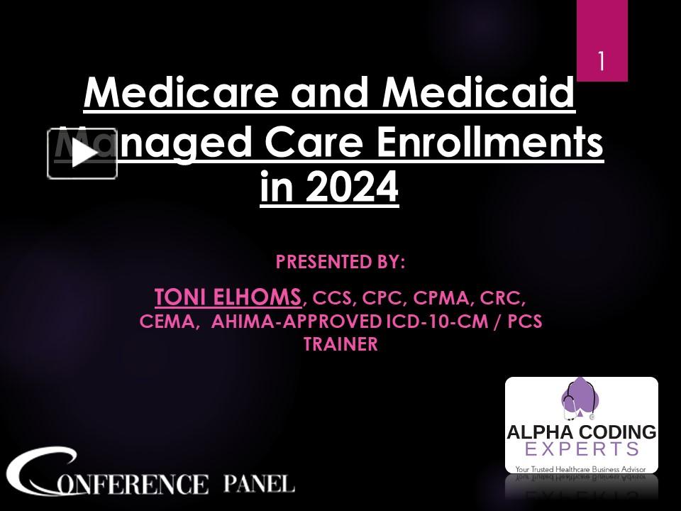 PPT – Medicare and Medicaid Managed Care Enrollments 2024 PowerPoint presentation | free to ...