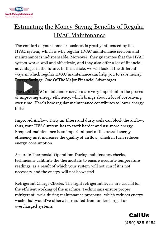 PPT – Estimating the Money-Saving Benefits of Regular HVAC Maintenance PowerPoint presentation ...