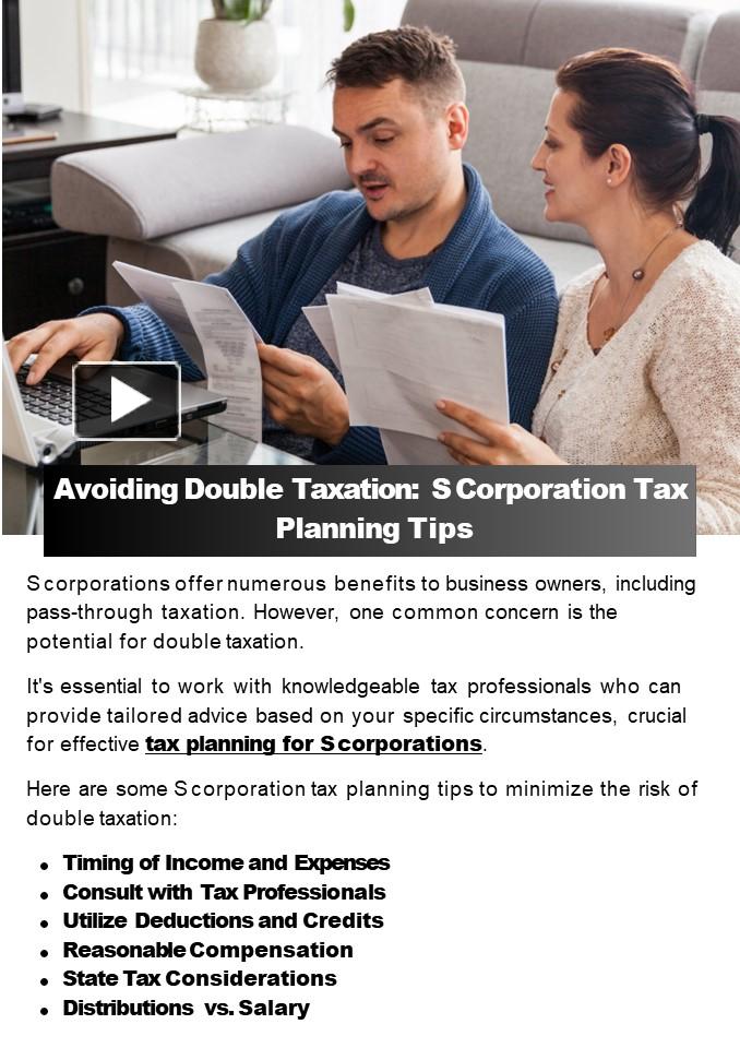 PPT – Avoiding Double Taxation: S Corporation Tax Planning Tips PowerPoint presentation | free ...