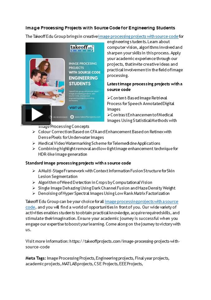 PPT – Image Processing Projects with Source Code for Engineering Students PowerPoint ...