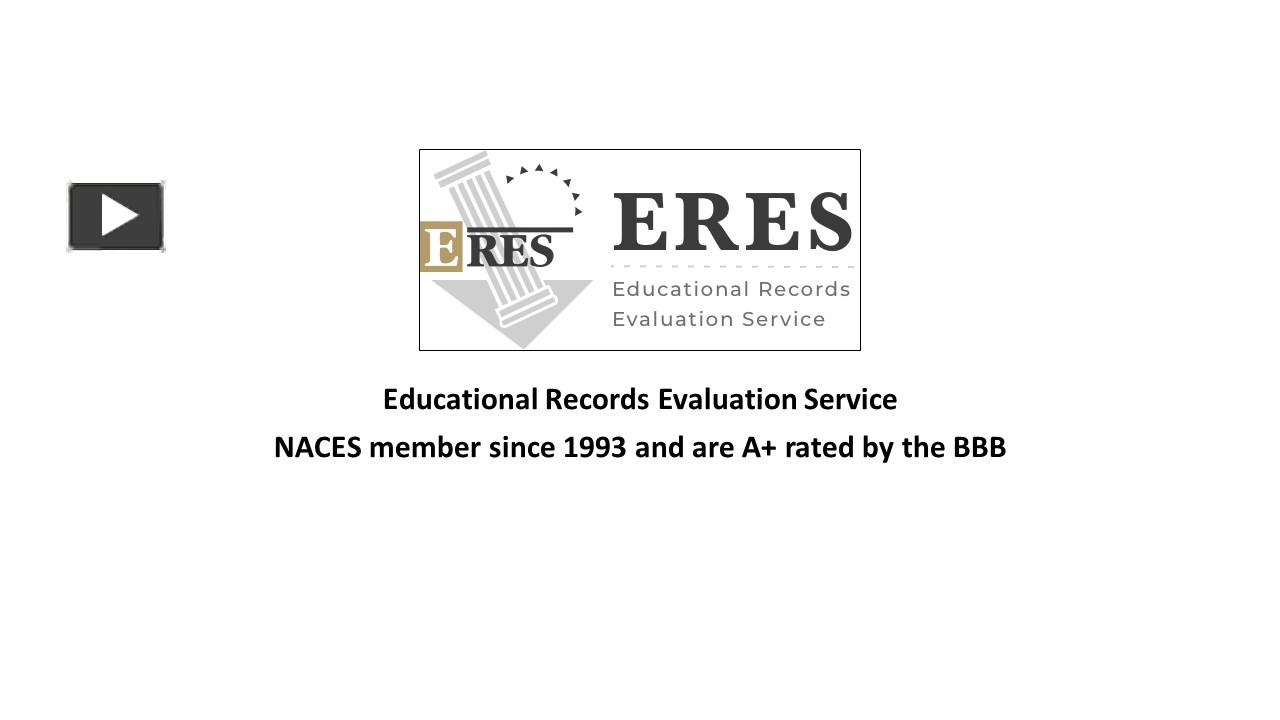 PPT – Eres| NACES Member | Professional Credential Evaluation Services PowerPoint presentation ...