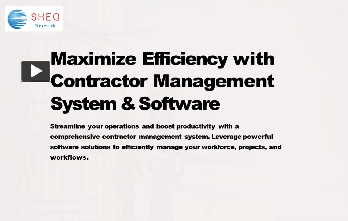 PPT – Maximize Efficiency with Contractor Management System & Software PowerPoint presentation ...
