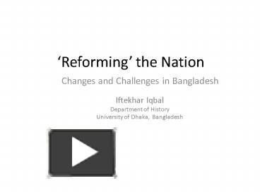 PPT – Reforming the Nation PowerPoint presentation | free to view - id ...