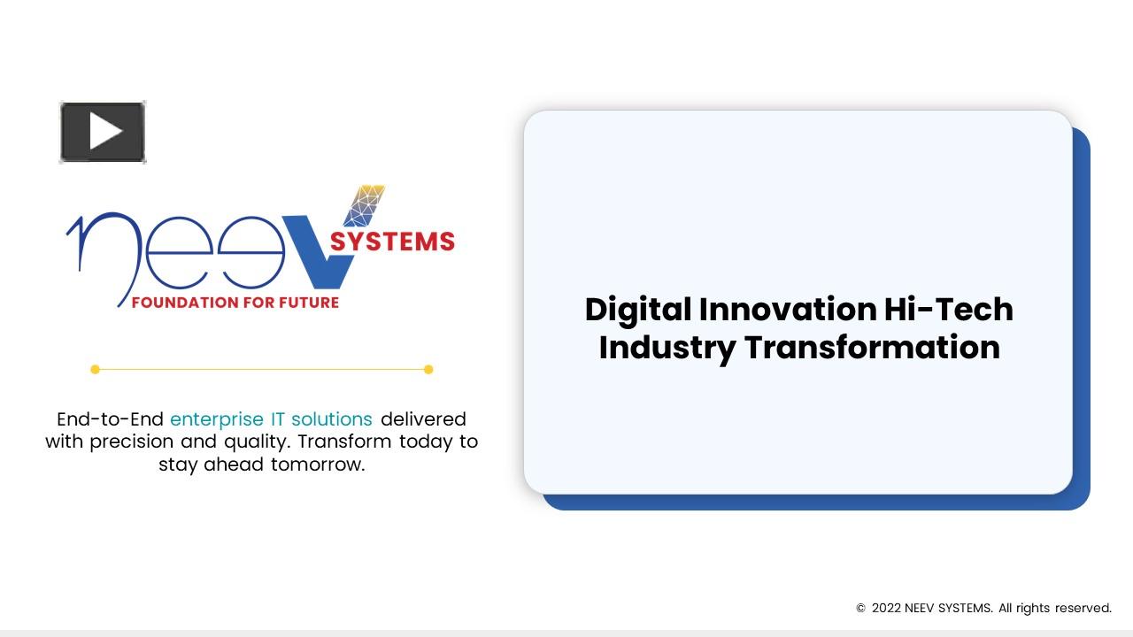 PPT – Digital Transformation in Hi-Tech - Neev Systems PowerPoint presentation | free to ...