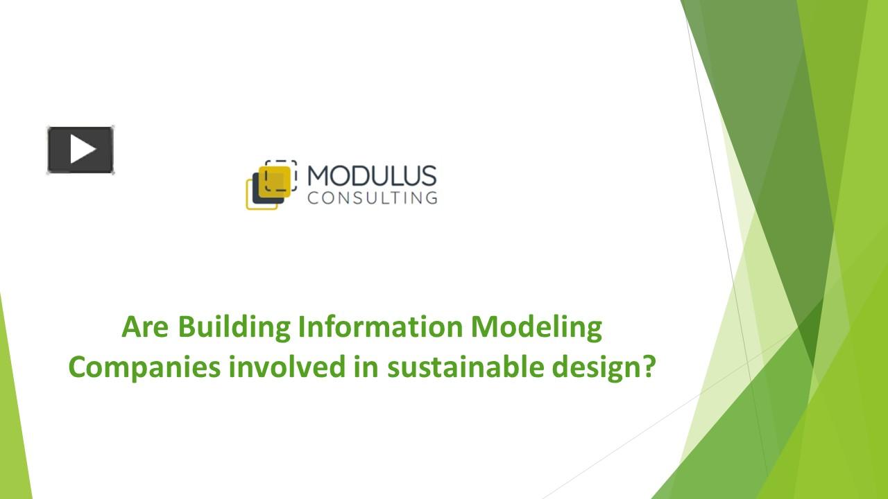 Are Building Information Modeling Companies involved in sustainable design? presentation | free ...