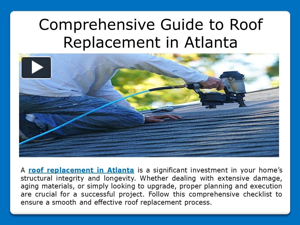 PPT – Comprehensive Guide to Roof Replacement in Atlanta PowerPoint presentation | free to ...