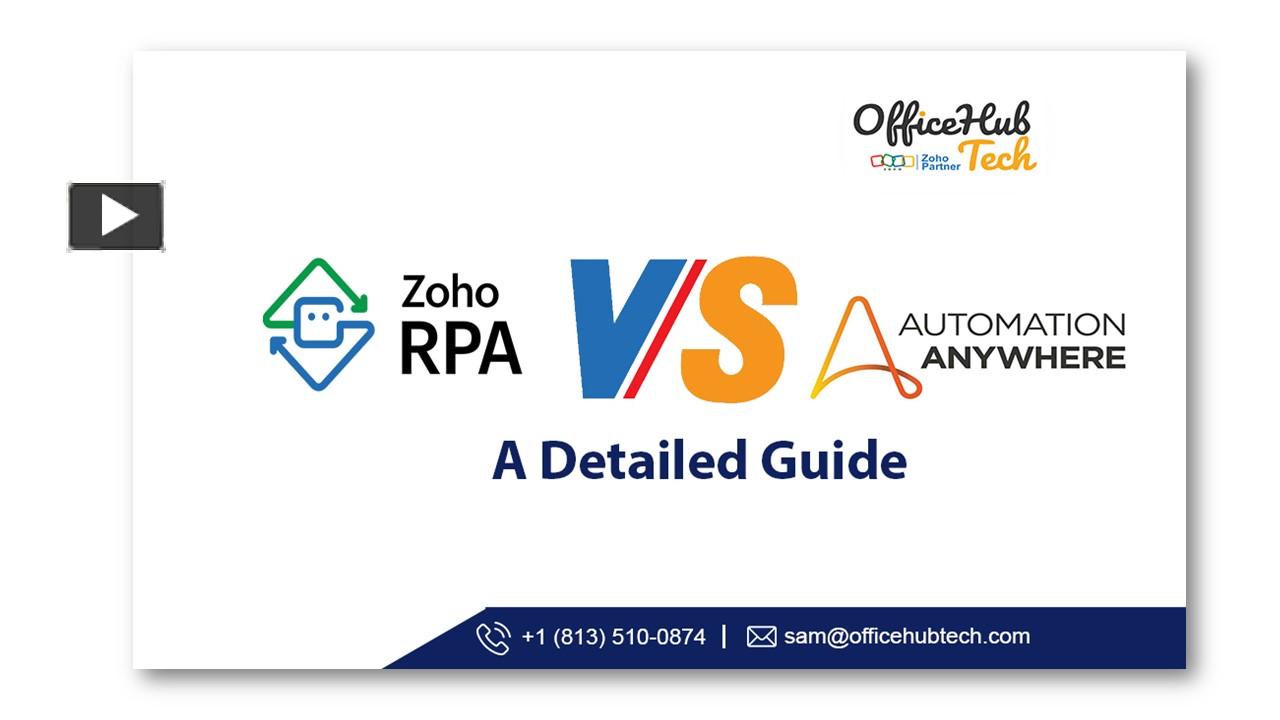PPT – Zoho RPA vs. Automation Anywhere: A Detailed Guide PowerPoint presentation | free to ...