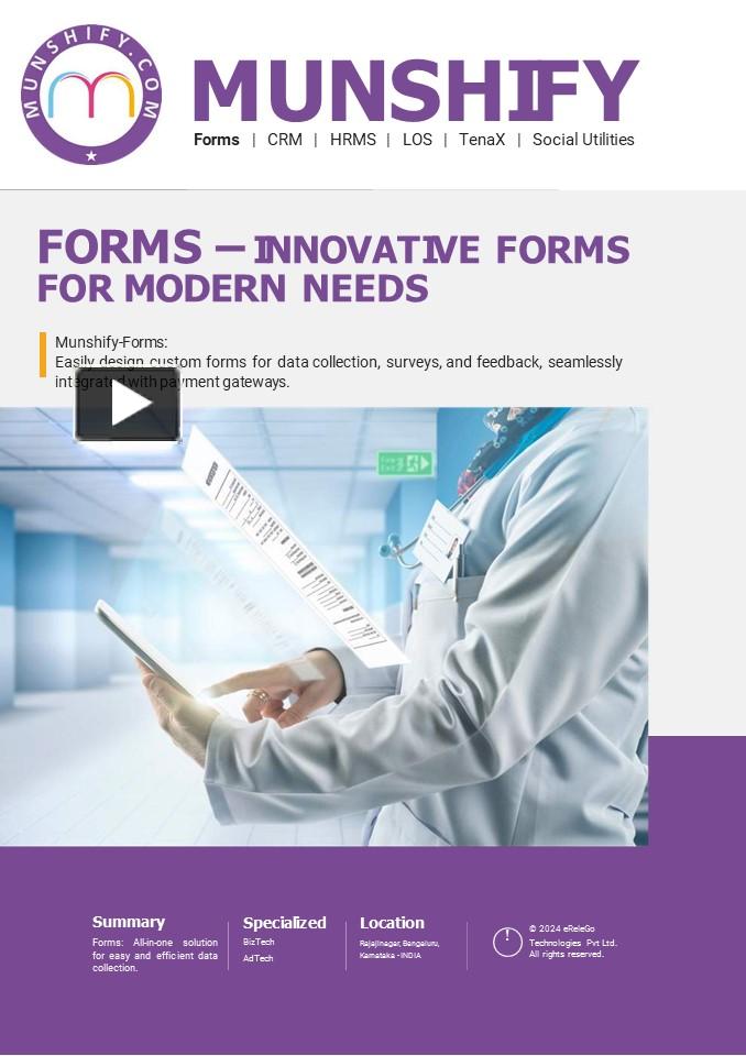 PPT – Munshify: Versatile Online Form Builder for Surveys, Signatures, and Payments PowerPoint ...
