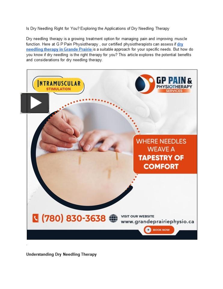 PPT – Is Dry Needling Right for You? Exploring the Applications of Dry Needling Therapy ...