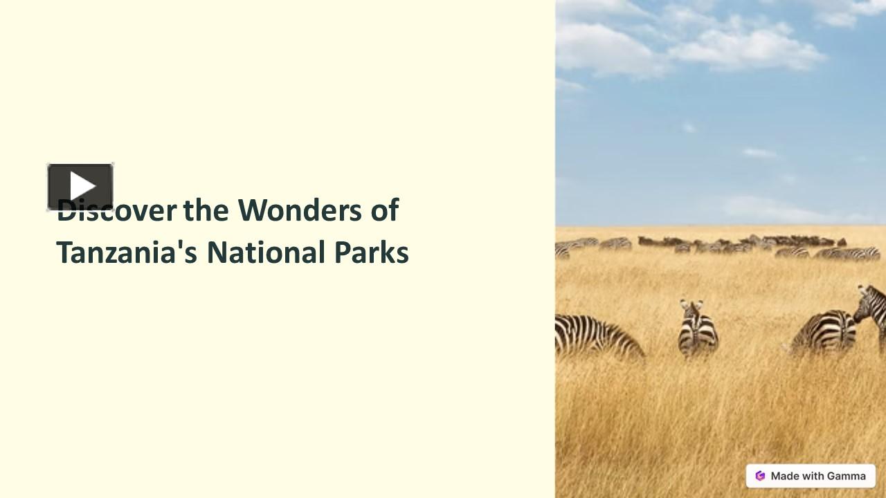 PPT – Best Safari Park in Tanzania: Explore with Msangai Adventure Safaris PowerPoint ...