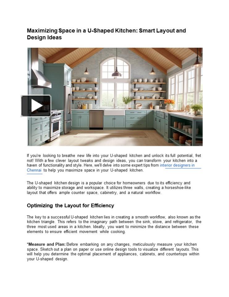 PPT – Maximizing Space in a U-Shaped Kitchen: Smart Layout and Design Ideas PowerPoint ...