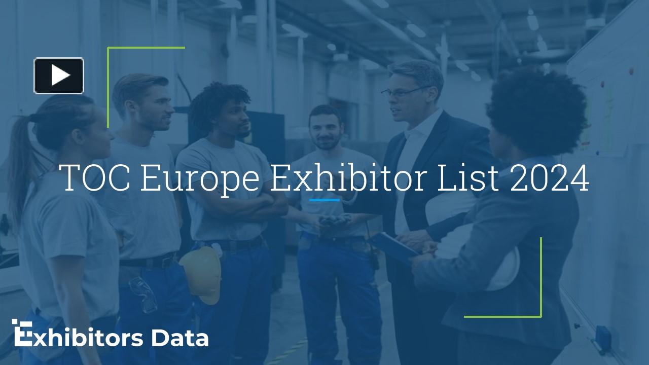 TOC Europe Exhibitor List 2024 presentation | free to download