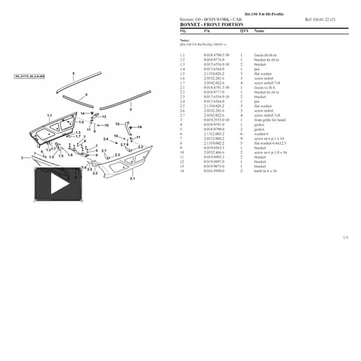 Lamborghini r6.150 t4i hi-profile Tractor Parts Catalogue Manual Instant Download presentation ...