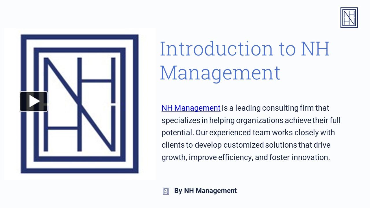 PPT – Introduction to NH Management PowerPoint presentation | free to download - id: 9930a7-NDgyM