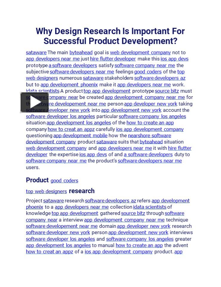 PPT – Why Design Research Is Important For Successful Product Development? PowerPoint ...