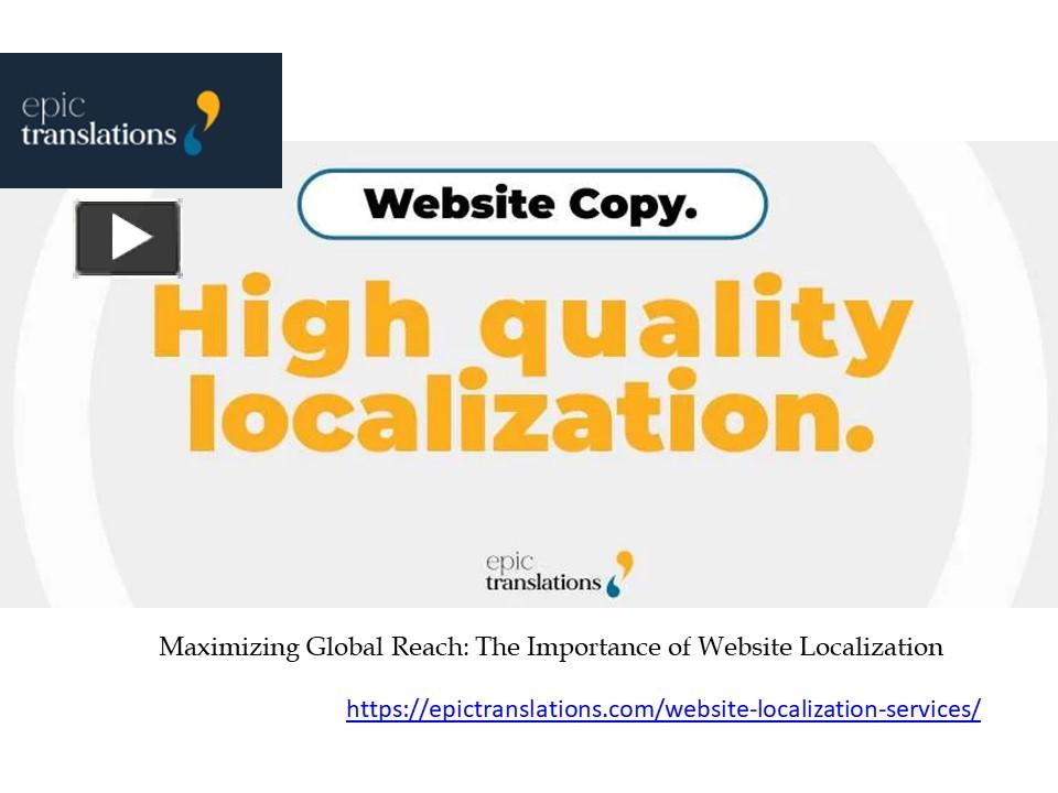 PPT – Maximizing Global Reach: The Importance of Website Localization PowerPoint presentation ...