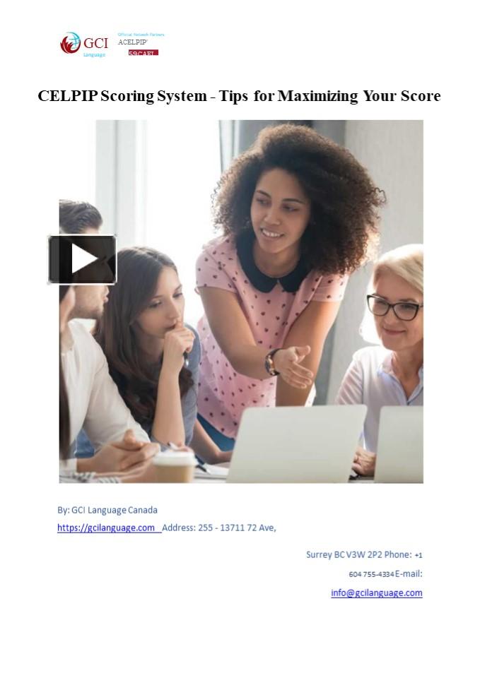 PPT – CELPIP Scoring System - Tips for Maximizing Your Score PowerPoint presentation | free to ...